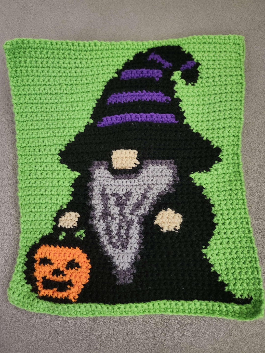 Halloween Gnome Crochet Tapestry Grid/pattern With Written Color ...