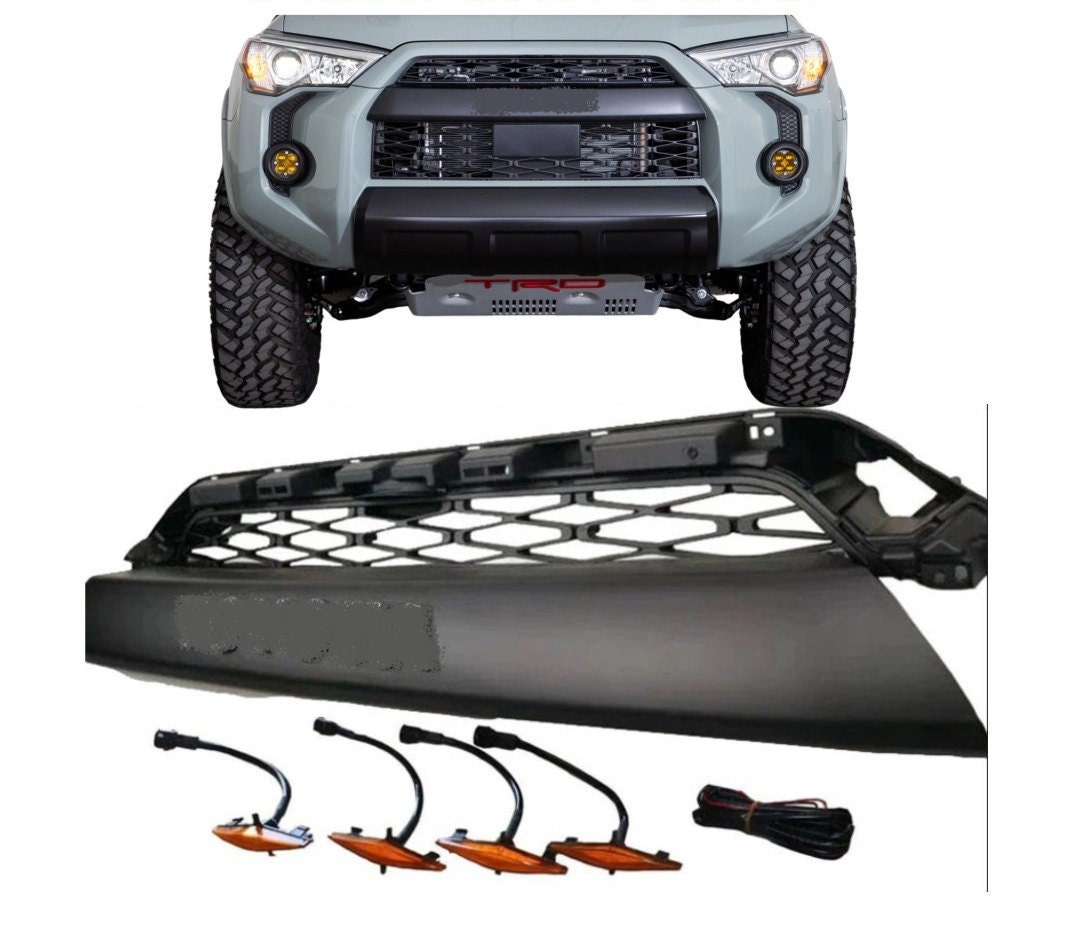 Pro Front Grill Fits for Toyota 4runner With LED Amber Raptor Lights ...