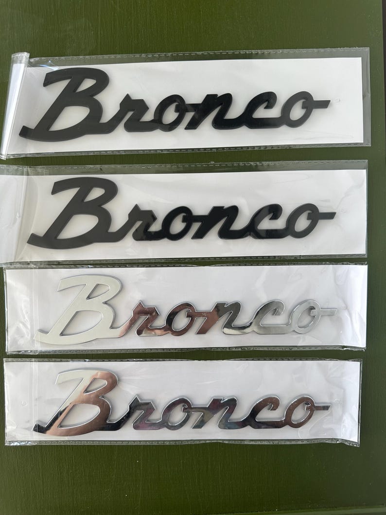 Bronco Emblem Badge – Vintage Style Adhesive for Ford Bronco | Matte ...