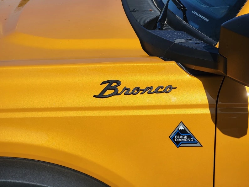 Bronco Emblem Badge Classic Style Script - Etsy