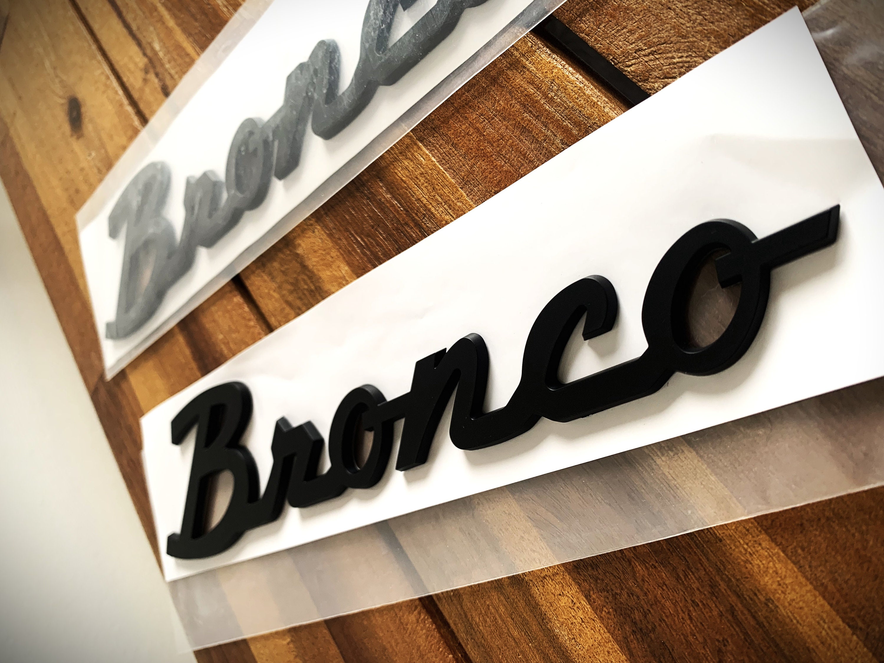 Bronco Emblem Badge Classic Style Script - Etsy