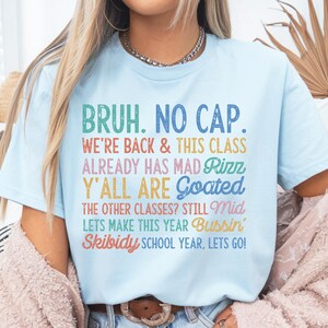 Teachers Back to School shirt Funny Gen A Slang Happy First Day of ...