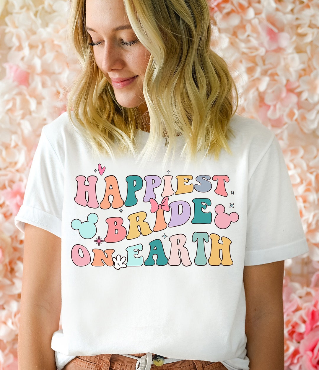 Happiest Bride on Earth Shirt Bride Gift Mouse Ears Shirt Honeymoon ...