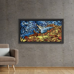 Defender Abstract Arcade Art, Retro 80s & 90s Video Pixel Wall Decor ...