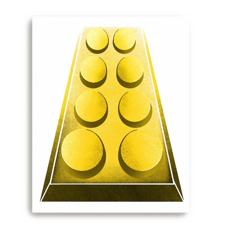 Iconic Yellow Brick Art Print, Kids Room Colorful Artwork, Vintage ...