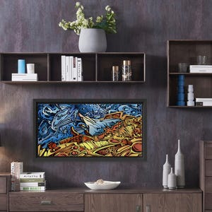 Defender Abstract Arcade Art, Retro 80s & 90s Video Pixel Wall Decor ...