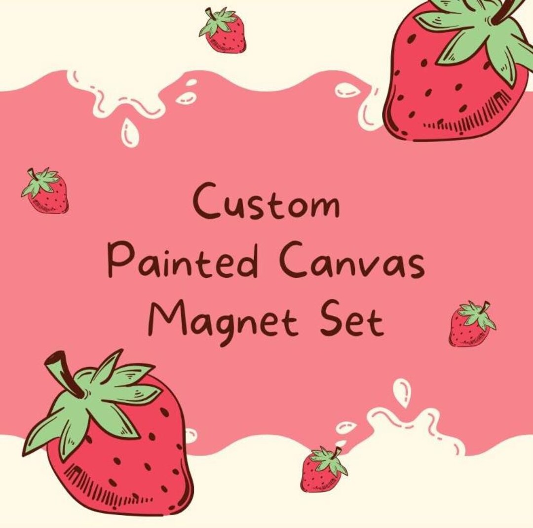 Custom Painted Mini Canvas Magnet Set - Etsy