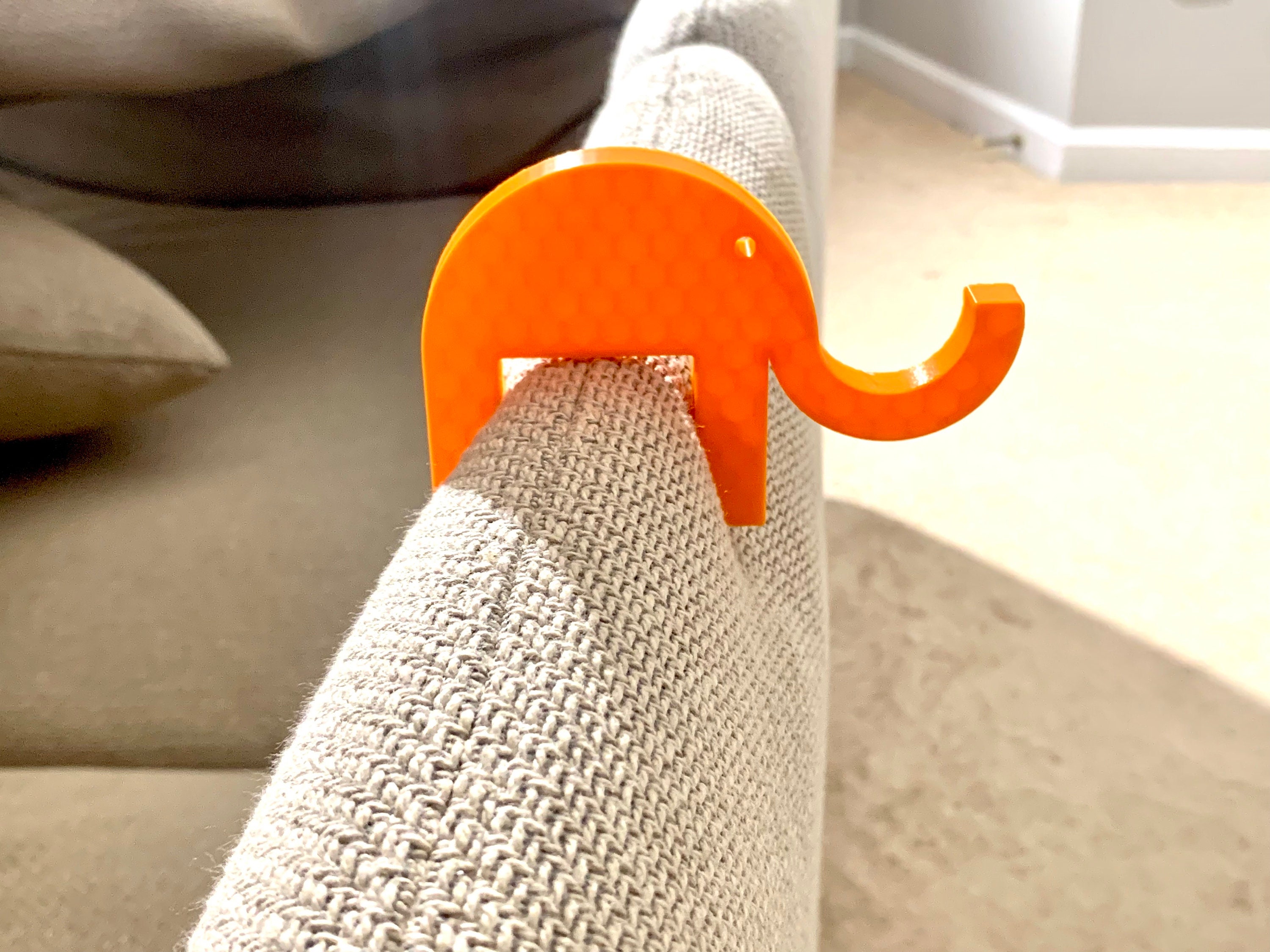 Elephant Cubicle Hook 3d Printed Etsy