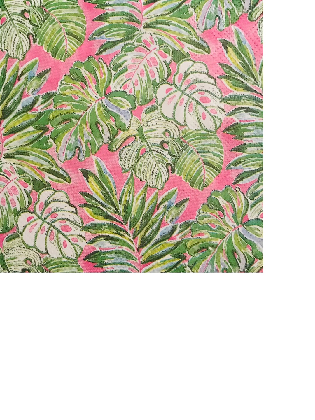 2 Decoupage Napkins, Palm Leaves Tropical Paper Napkins , 10" X 10 ...