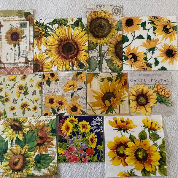 Sunflower Napkins - Etsy