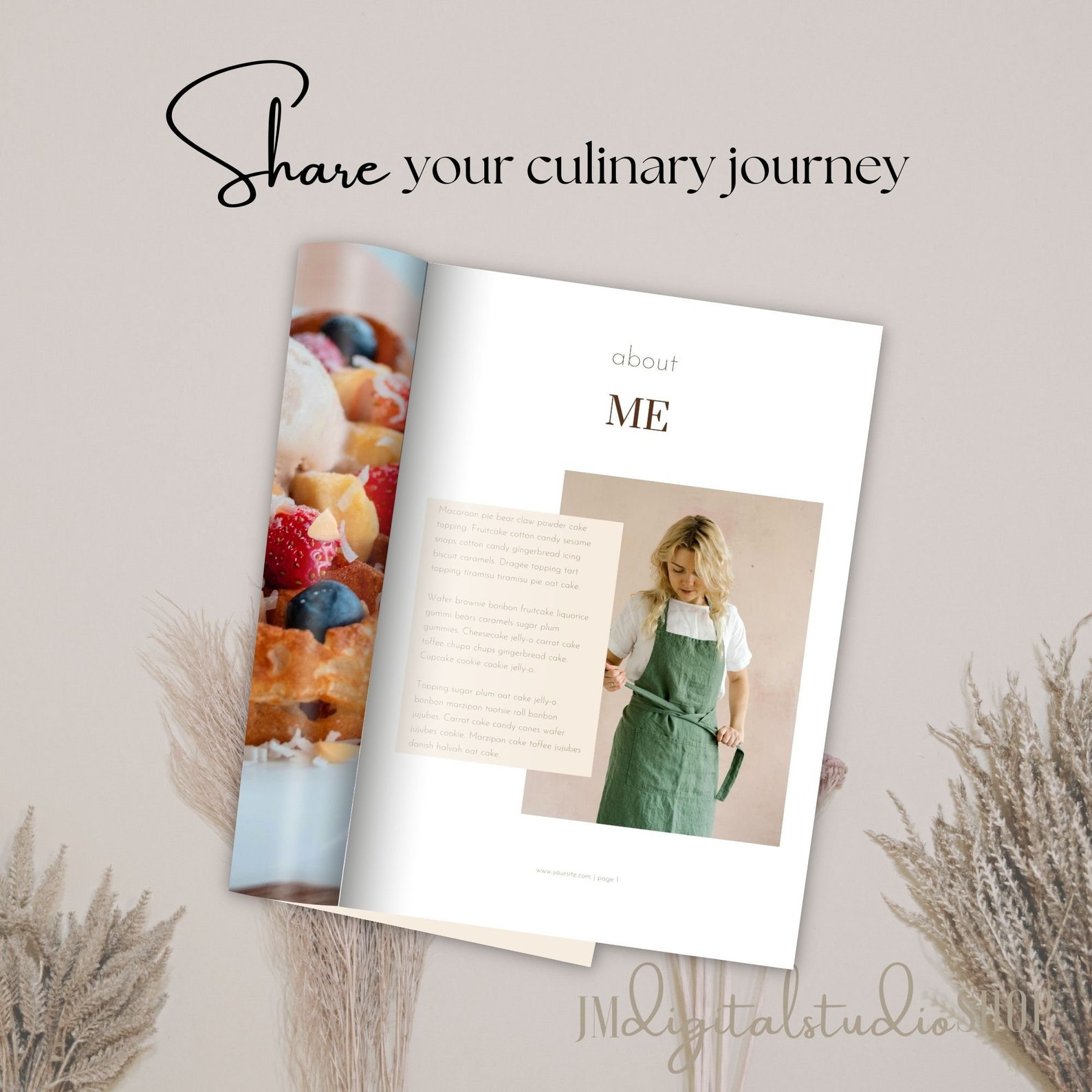 Recipe Book Template 30-page Canva Recipe Book Customizable Cookbook ...