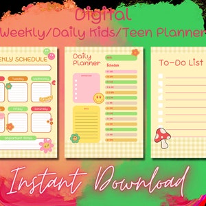 Plan Your Child's Day With Our Kid-friendly Weekly/daily Planner - Etsy