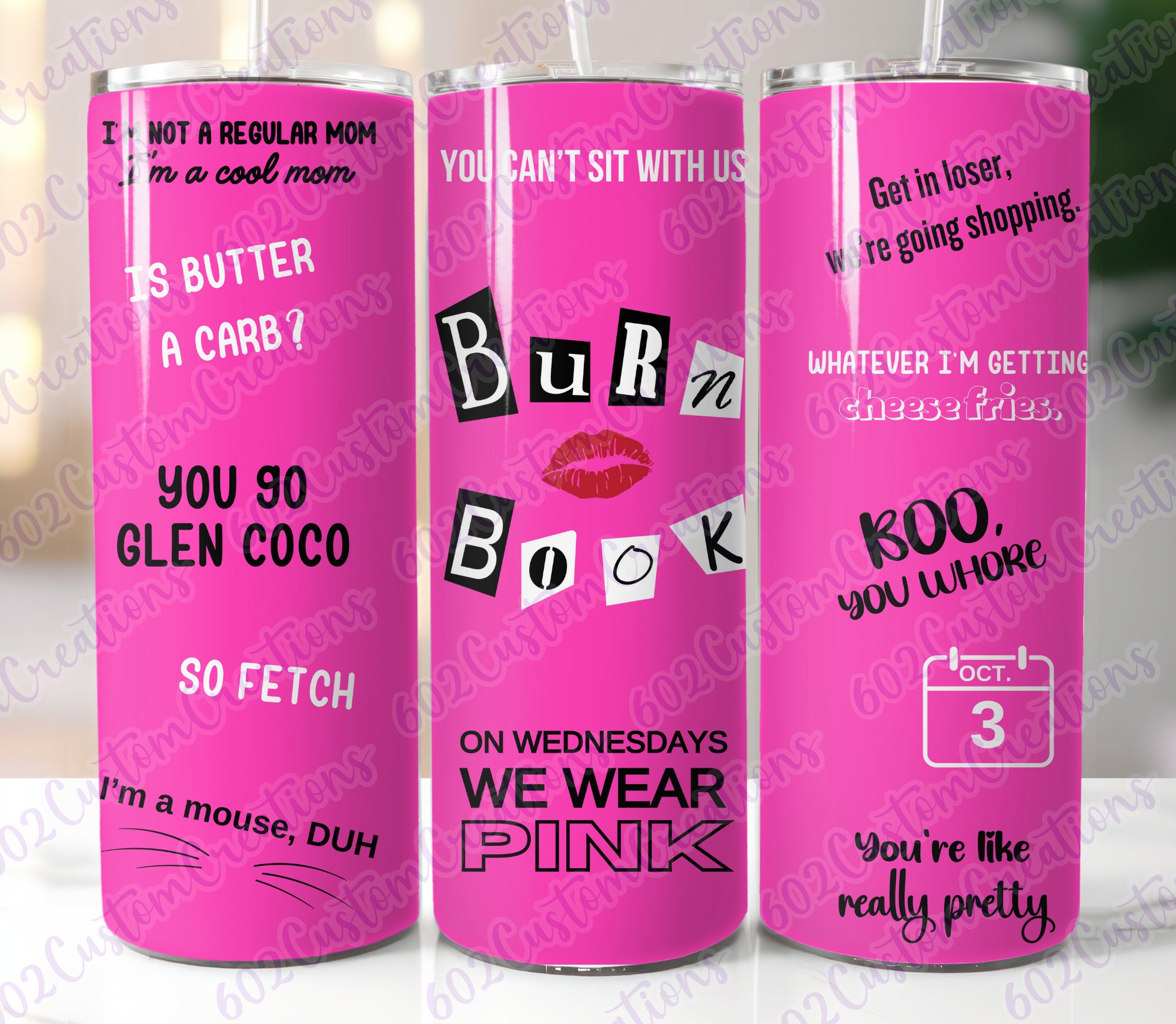 Mean Girls Tumbler Wrap PNG | Sublimation Skinny Tumbler - Etsy