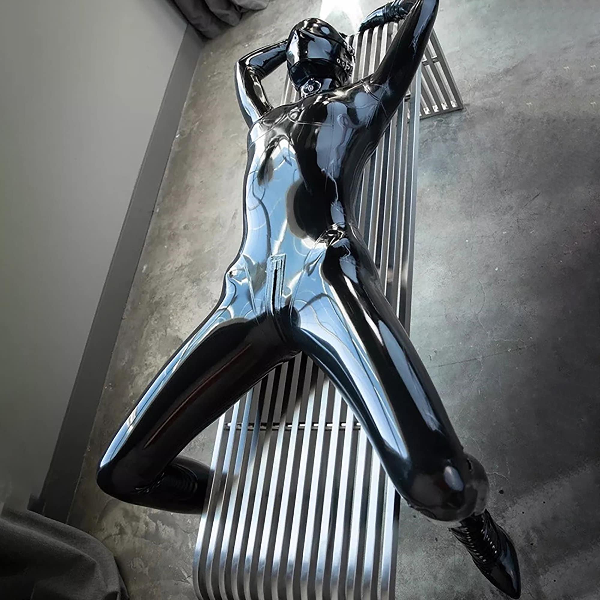 Custom Black Latex Catsuitlatex Full Bodysuit Latex Hood - Etsy Australia