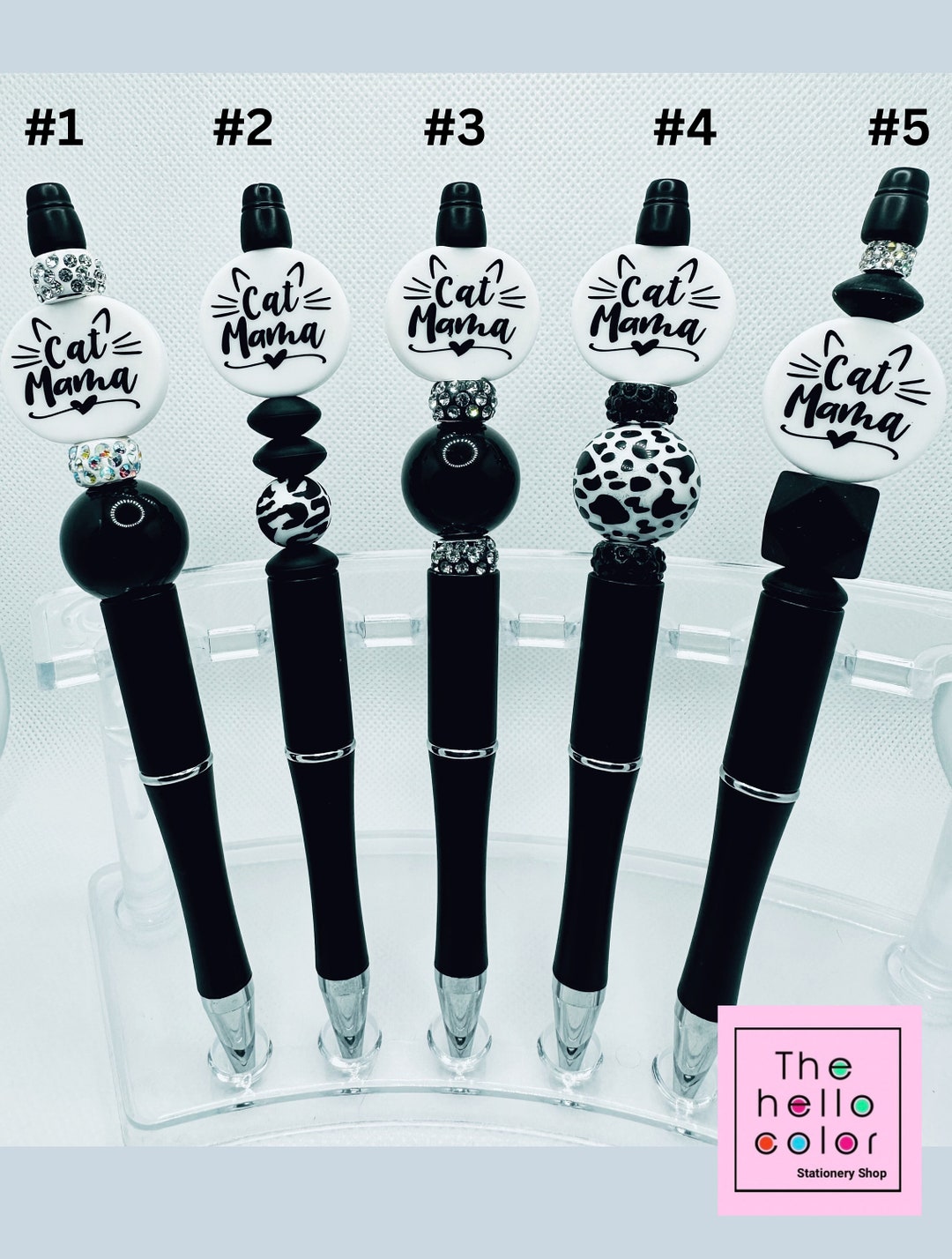 Cat Beaded Pen, Journal Pen, Gift for Teacher, Gift for Cat Lover, Cute ...
