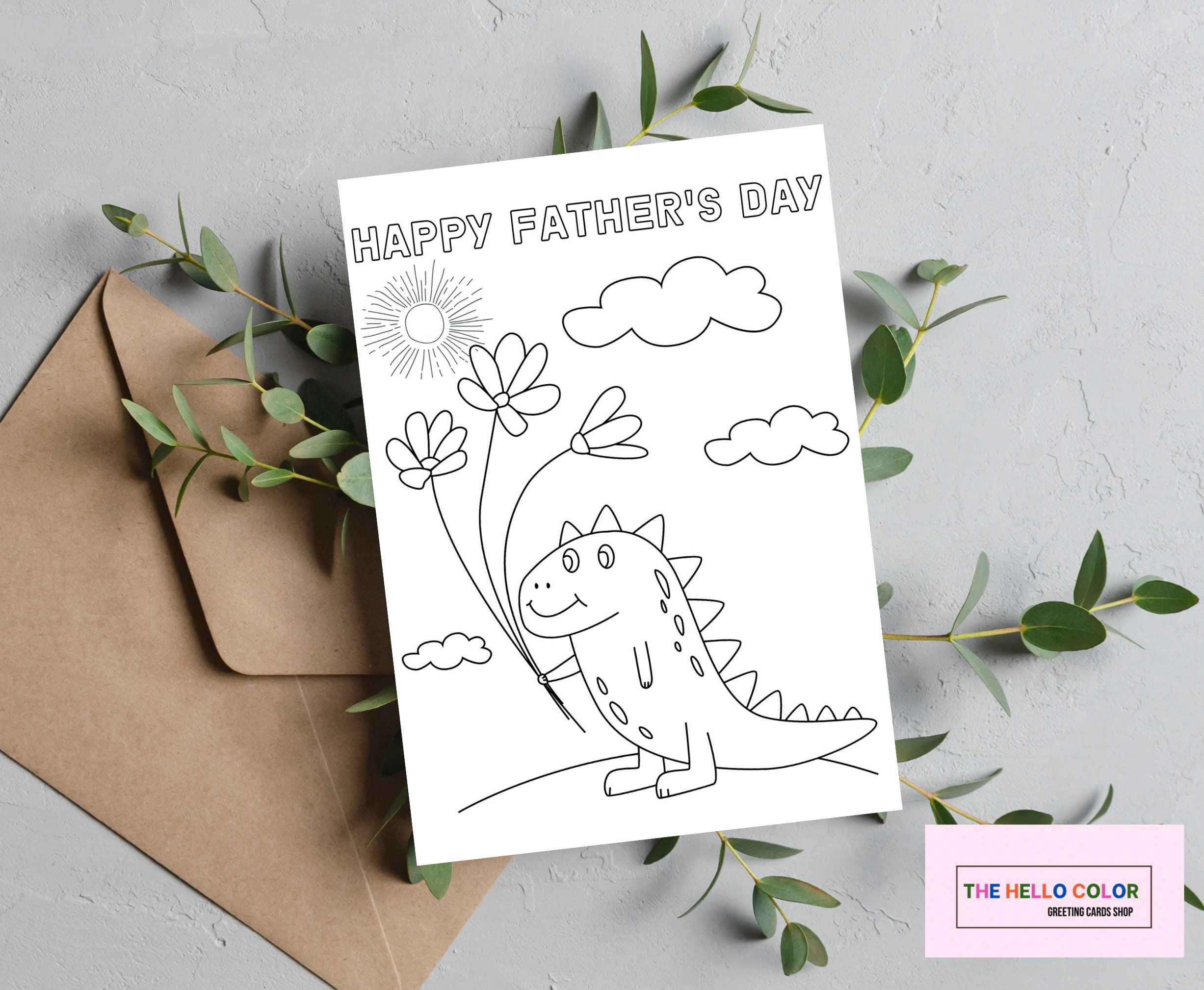 Father's Day Coloring Card,gift for Dad, Grandpa, Funny Fathers Day ...