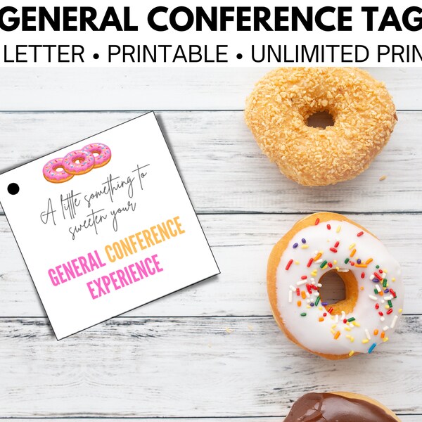 General Conference Treat Tag - Etsy