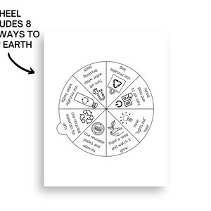 Earth Day Printables Preschool, Printable Spinner Wheel Activity, Earth ...