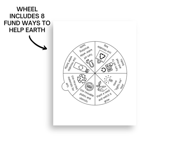 Earth Day Printables Preschool Printable Spinner Wheel Activity Earth