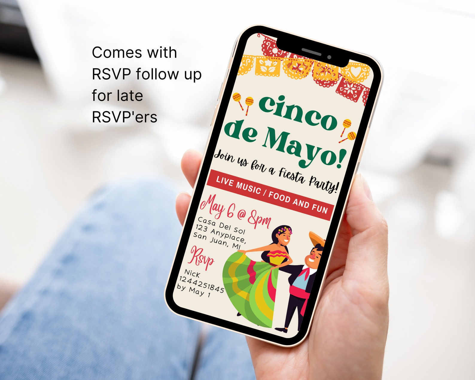 Editable Cinco De Mayo Party Invitation, Cinco De Mayo Invitations ...