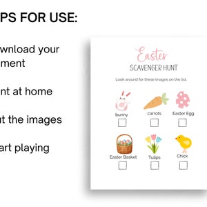 Easter Scavenger Hunt for Toddlers: Printable Game (digital Download ...