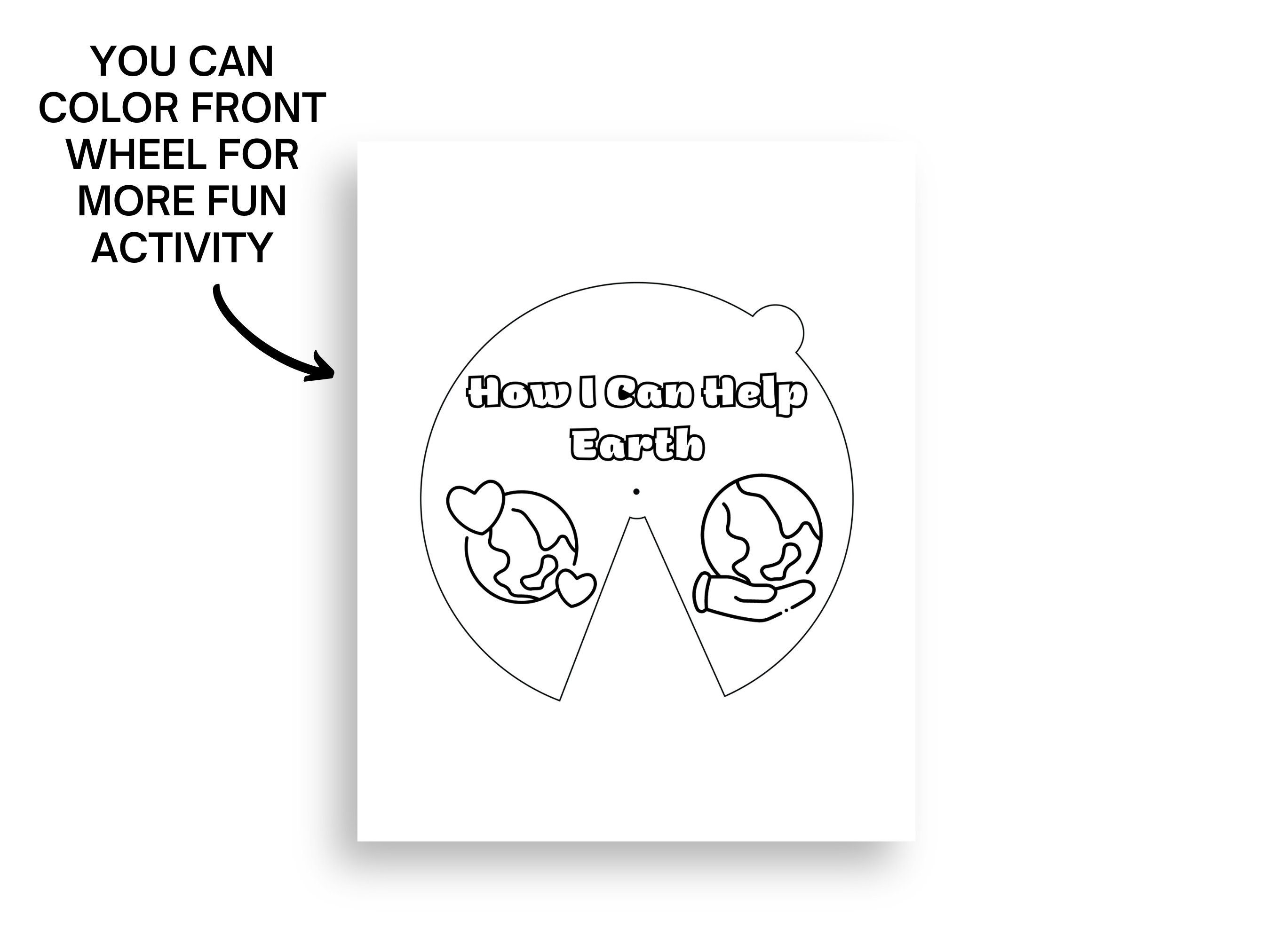 Earth Day Printables Preschool, Printable Spinner Wheel Activity, Earth ...