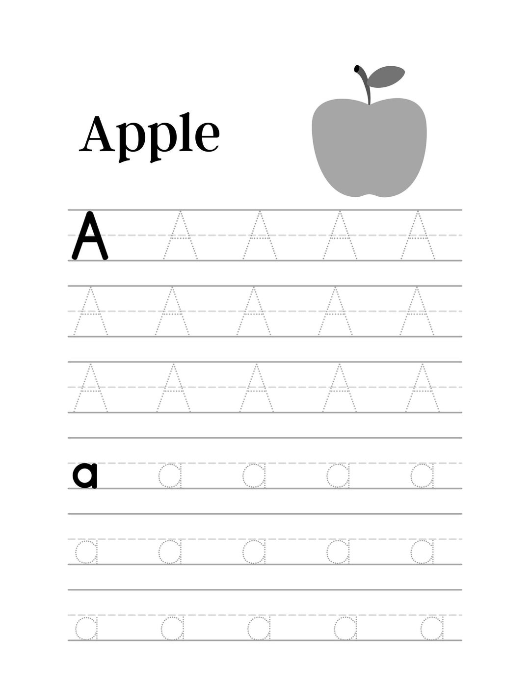 Alphabet Handwriting Practice Workbook All 26 Uppercase and Lowercase ...