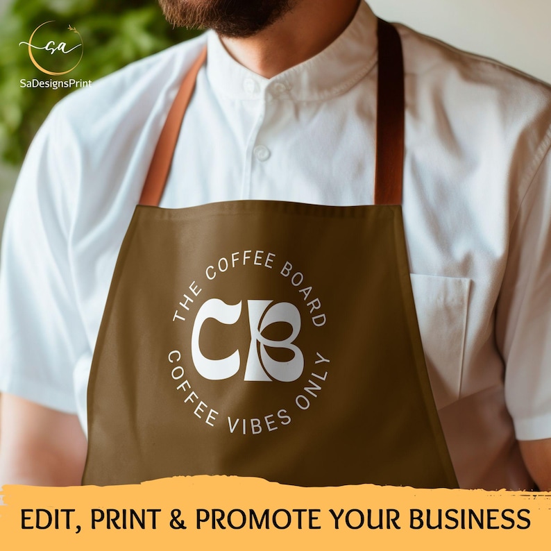 Editable Coffee Shop Logo Modern Retro Cafe Branding Kit Cafe Logo ...
