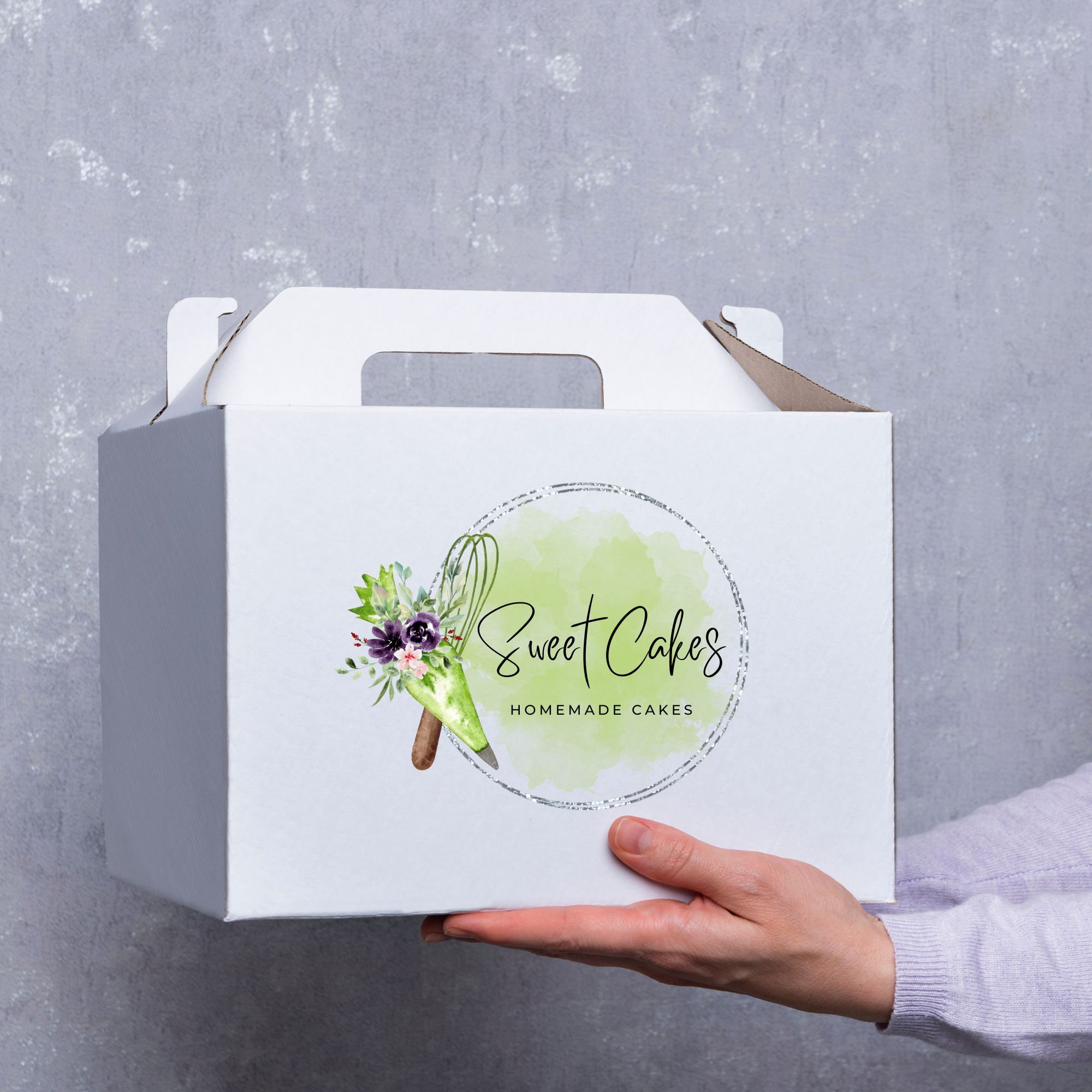 Editable Watercolor Baking Logo for Home Bakers DIY Bakery Logo for ...