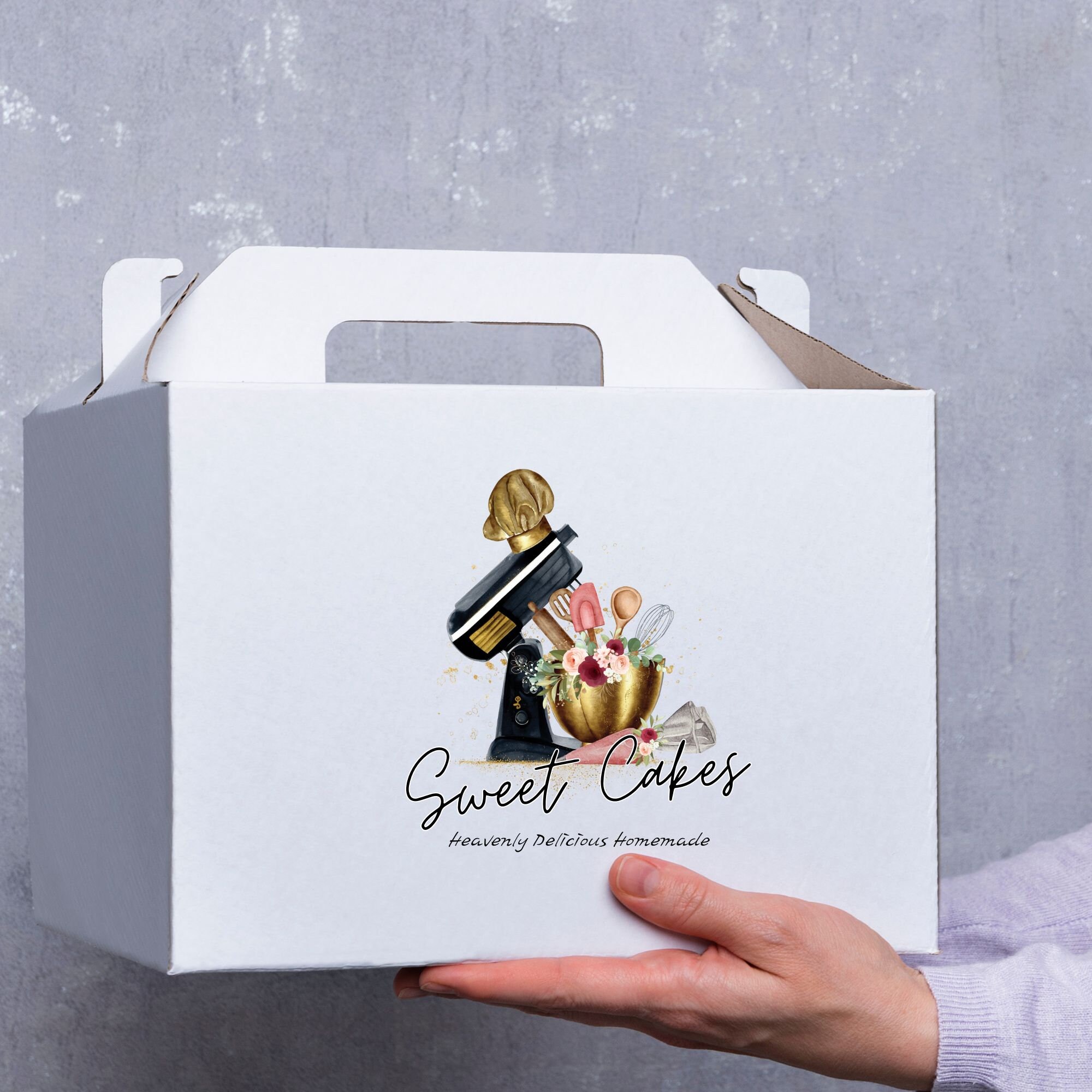 Editable Watercolor Baking Logo for Home Bakers DIY Bakery Logo for ...