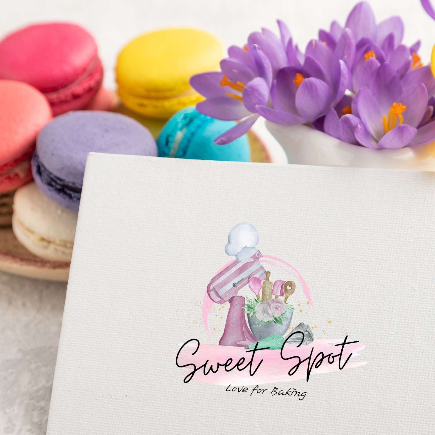 Editable Watercolor Baking Logo for Home Bakers DIY Bakery - Etsy