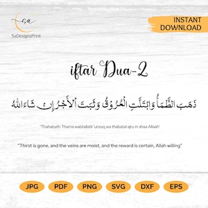 Suhoor Iftar Dua Svg Bundle, Fasting Dua Ramadan Dua Ramadan ...