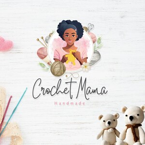 Premade Crochet Business Logo Thanksgiving Crafts Maker Logo Small Home ...