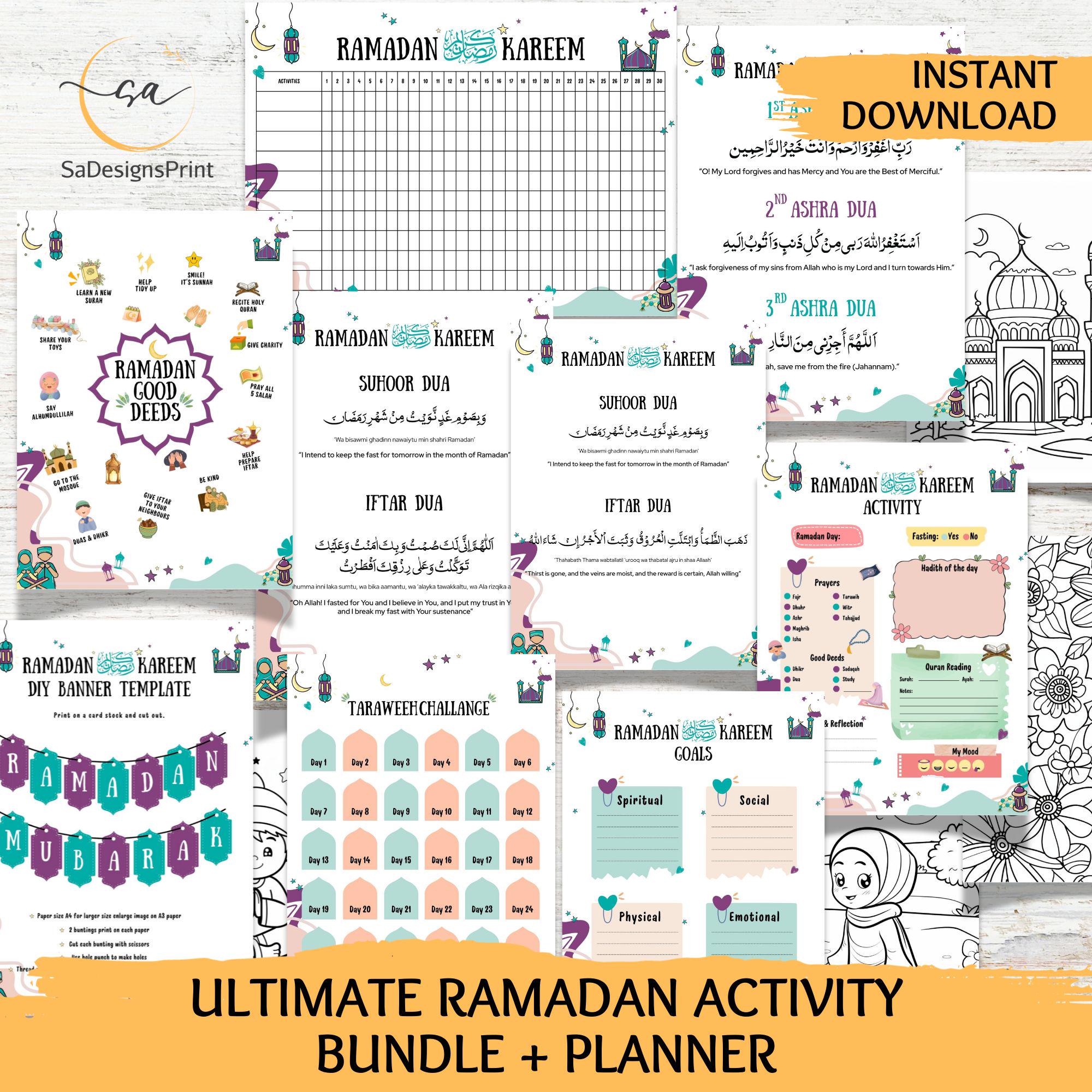 Ramadan Activity Kids Ramadan Planner Ramadan Dua Fasting Dua Ashra Dua ...