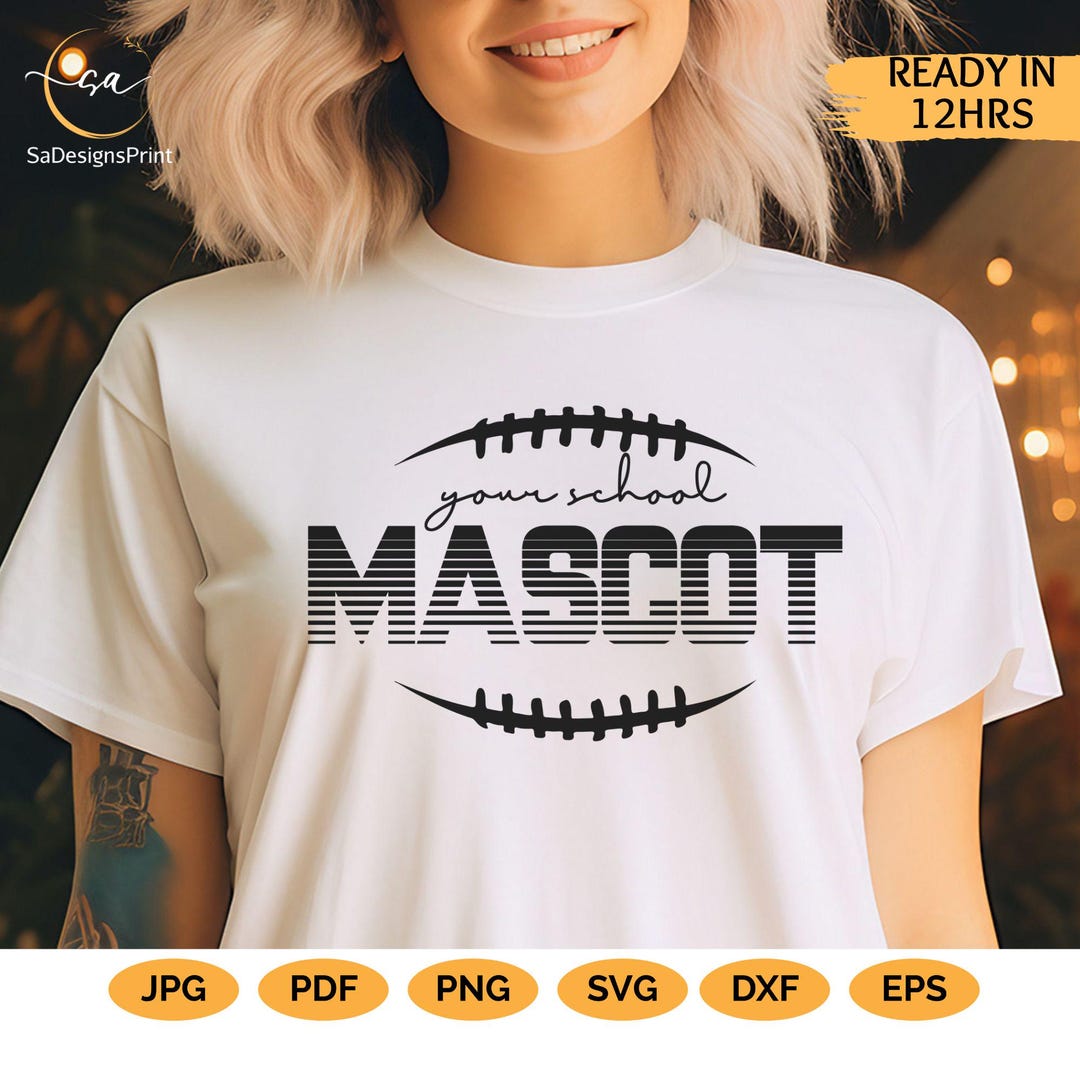 Custom Football SVG Team Mascot SVG Sports Team Logo SVG Your Football ...