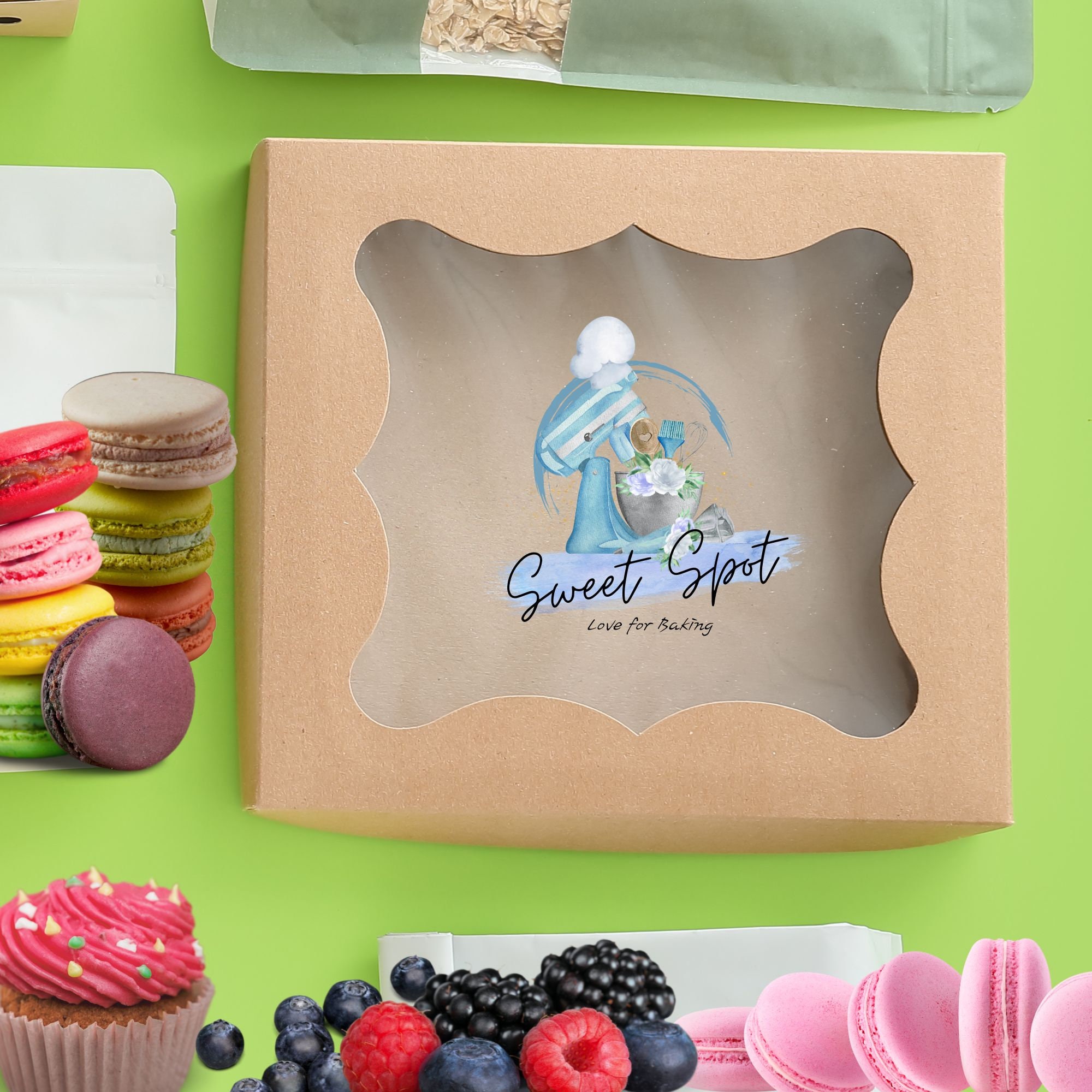 Editable Watercolor Baking Logo for Home Bakers DIY Bakery Logo for ...