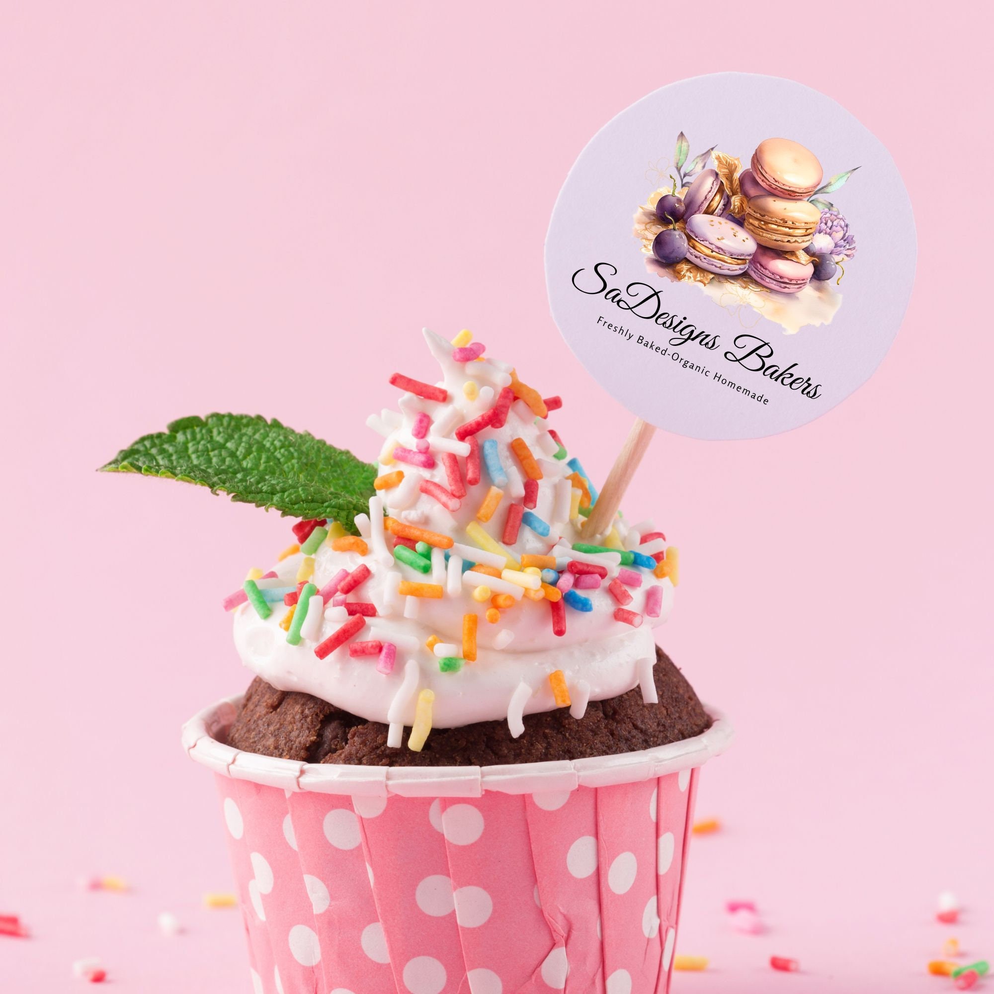 Editable Watercolor Baking Logo for Home Bakers DIY Bakery Logo for ...