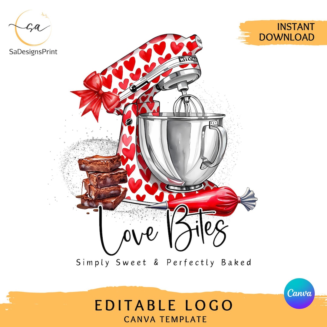 Editable Bakery Logo Template, Home Baker Logo Design Branding Logo for ...