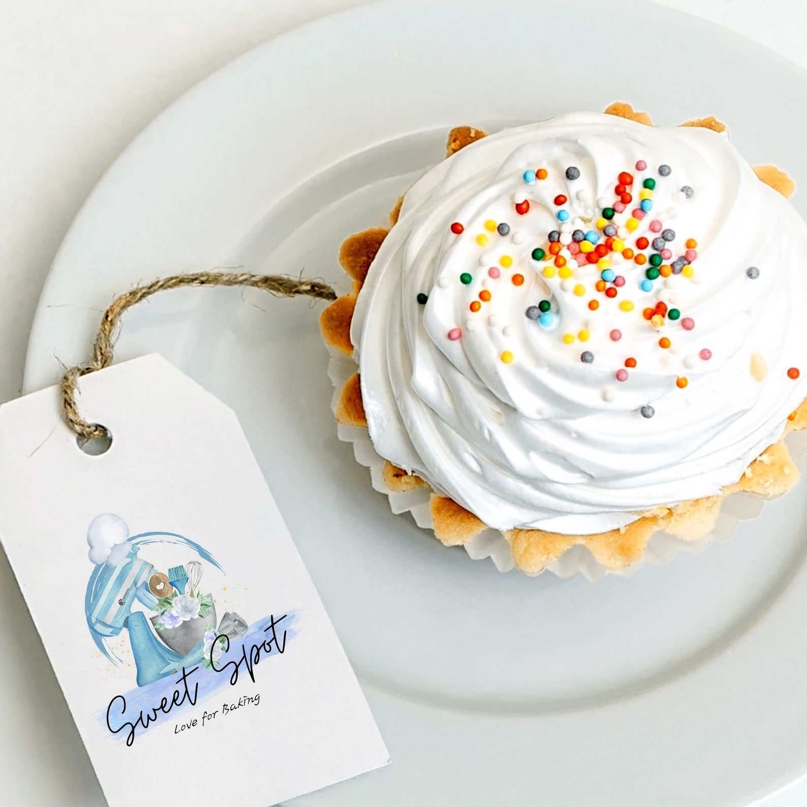 Editable Watercolor Baking Logo for Home Bakers DIY Bakery Logo for ...