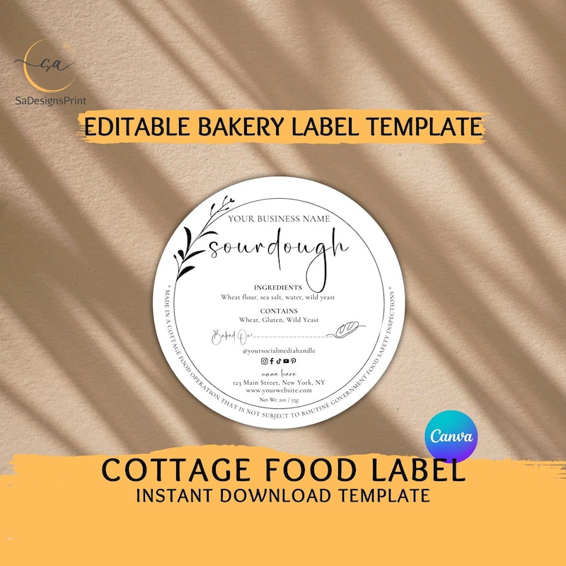 Artisan Bakery Label - Etsy