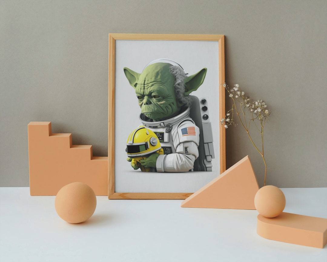Simpsons Style Yoda in Space Suit Art Print - Etsy