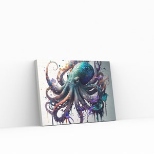 Colorful Octopus Paint Splatter Art Print - Etsy