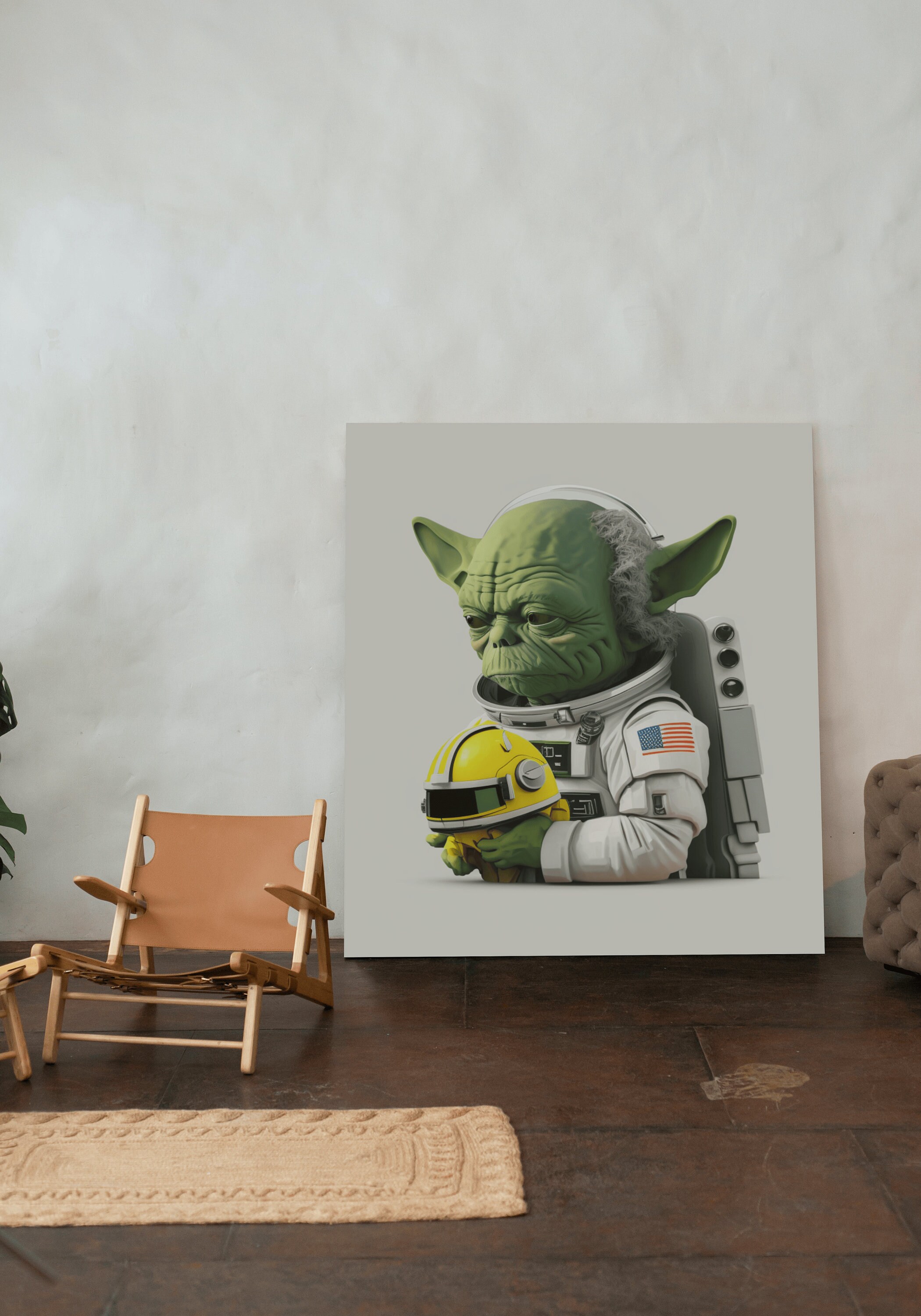 Simpsons Style Yoda in Space Suit Art Print - Etsy