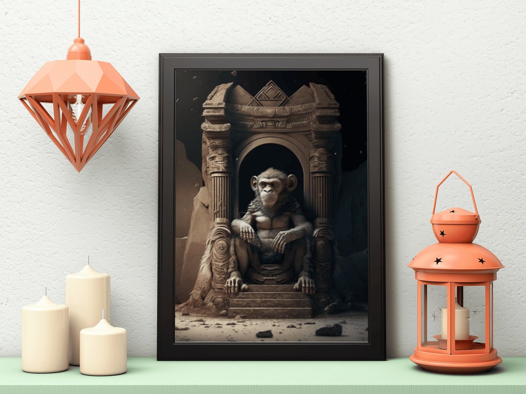 Monkey Pharaoh Art Print - Etsy