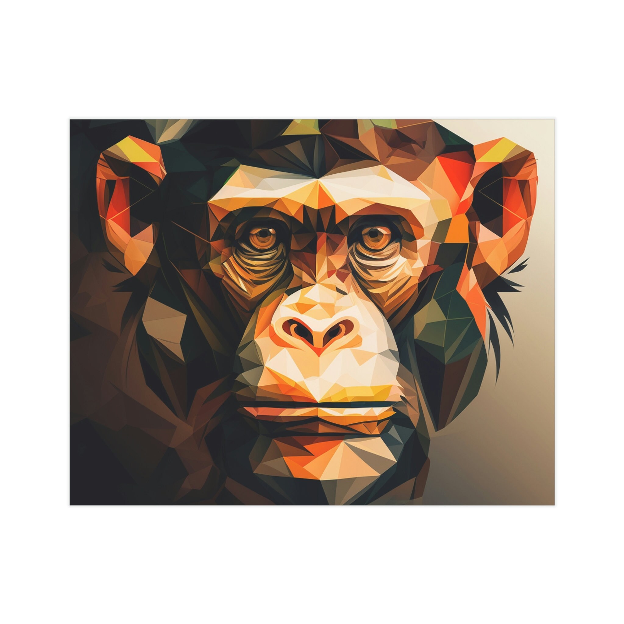 Desert Monkey Cubism Art Print - Etsy