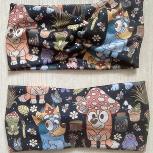 Bluey Headband Cottage Core | Bluey and Bingo Headband | Black Lilac ...