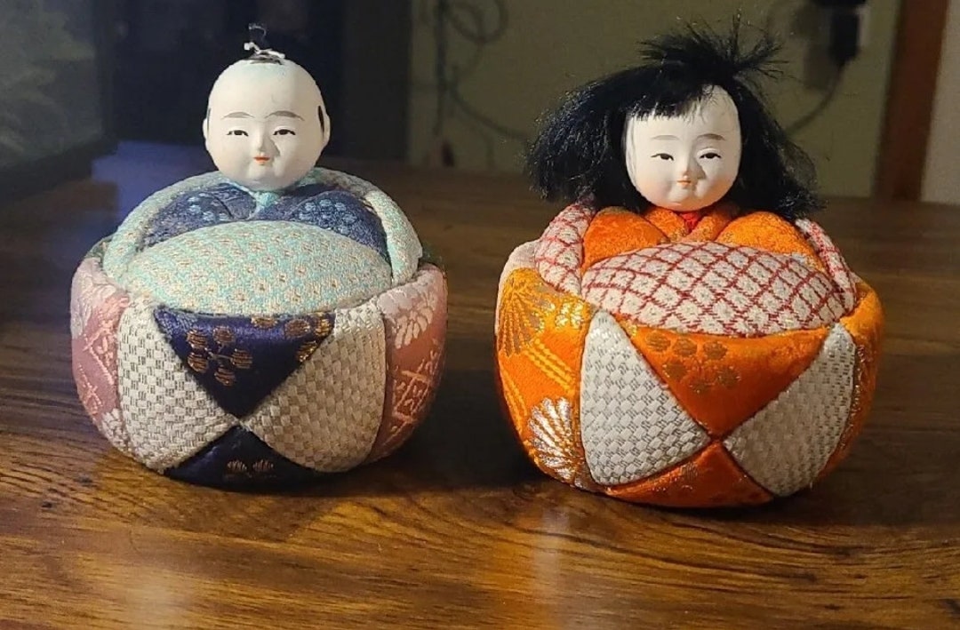 Japanese Vintage Kimekomi Dolls – Traditional Japanese Handmade Kimono ...