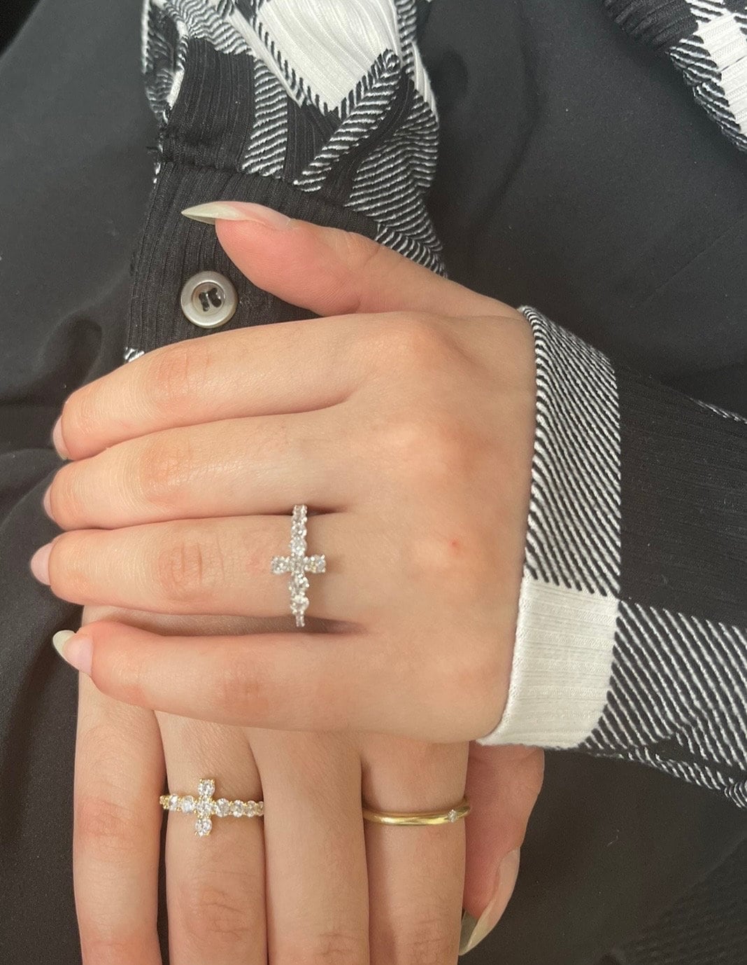 Pave Cross Ring | Gold Plated Jewelry | Sterling Silver | Gift ...
