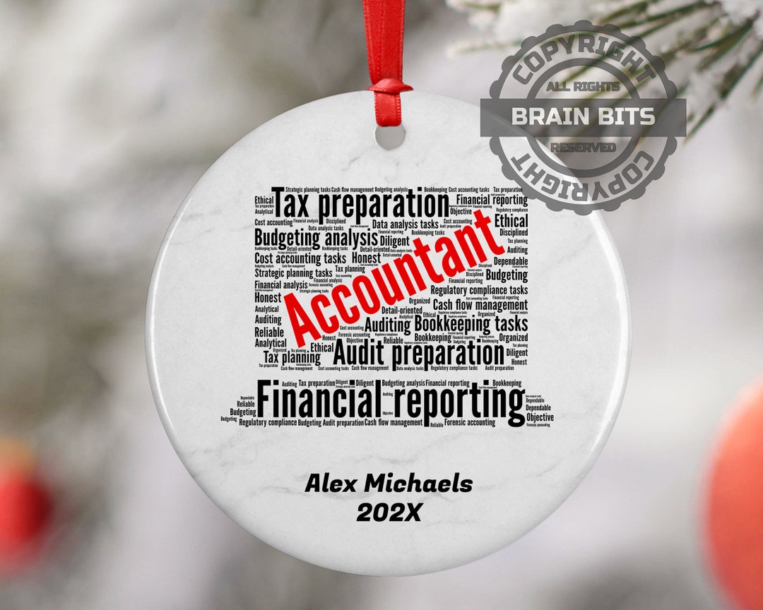 Accountant Personalized Christmas Ornament - Etsy