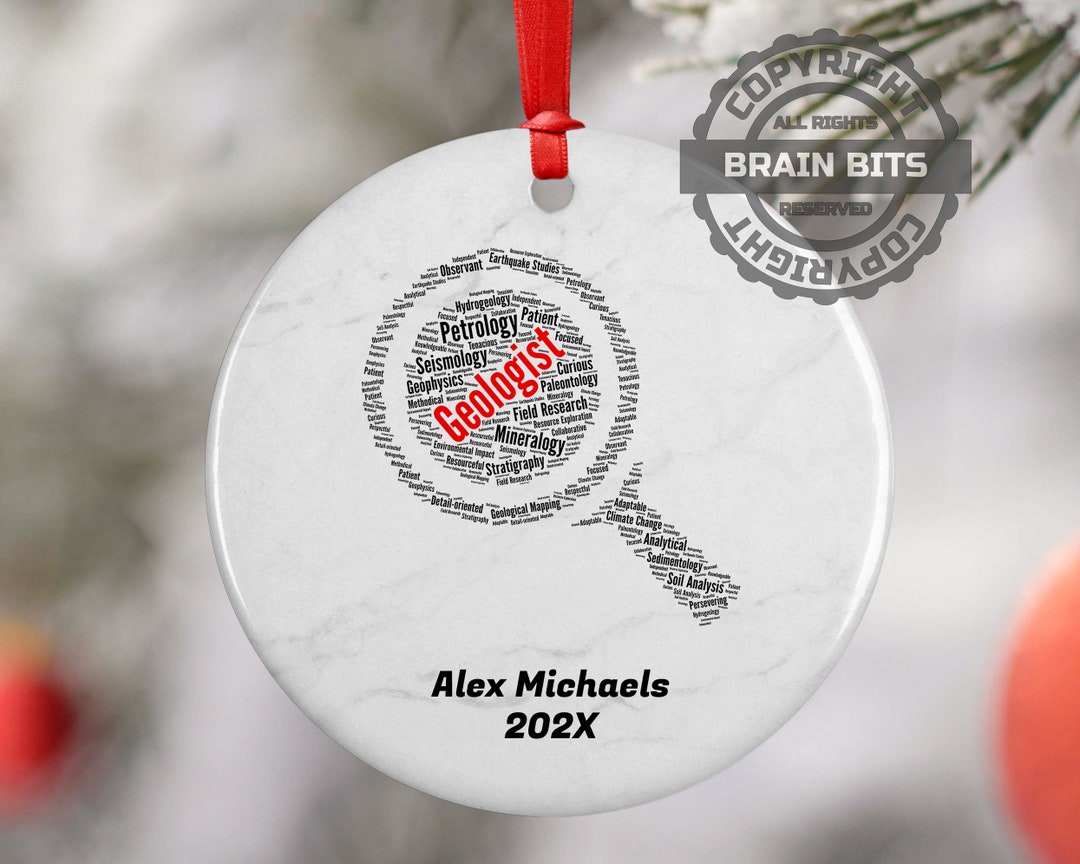 Geologist Personalized Christmas Ornament - Etsy